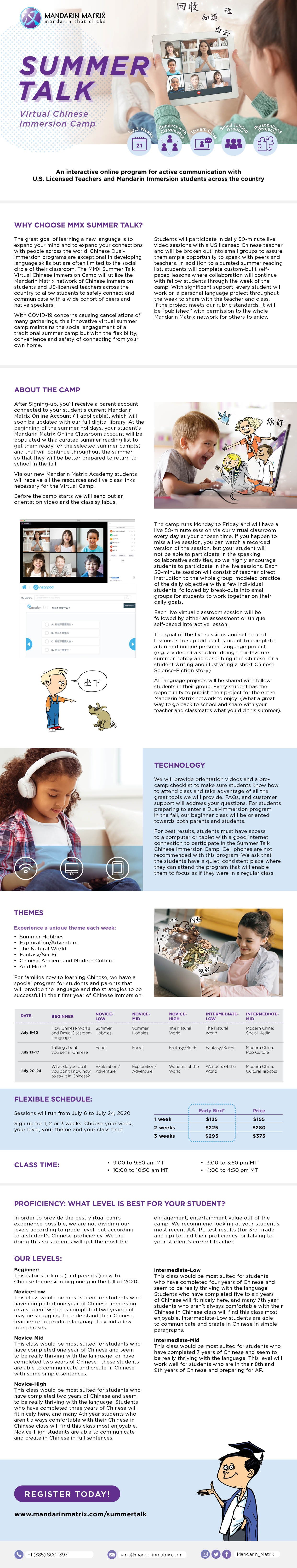 Mandarin Matrix | Virtual Camp